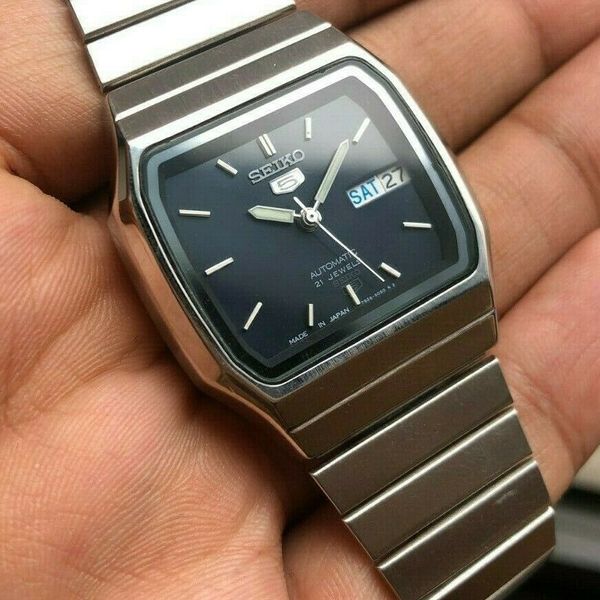 Seiko 5 SNXK97 TV BLUE Stunning dial 7S26-2060 Vintage 1999 Automatic ...