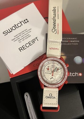 OMEGA x Swatch MoonSwatch Mission to Mars , Used , Receipt , SO33R100 ...