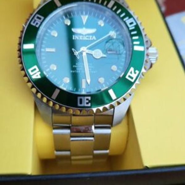 Invicta Green Face & Bezel Pro Diver Gents Watch 35719 Automatic ...