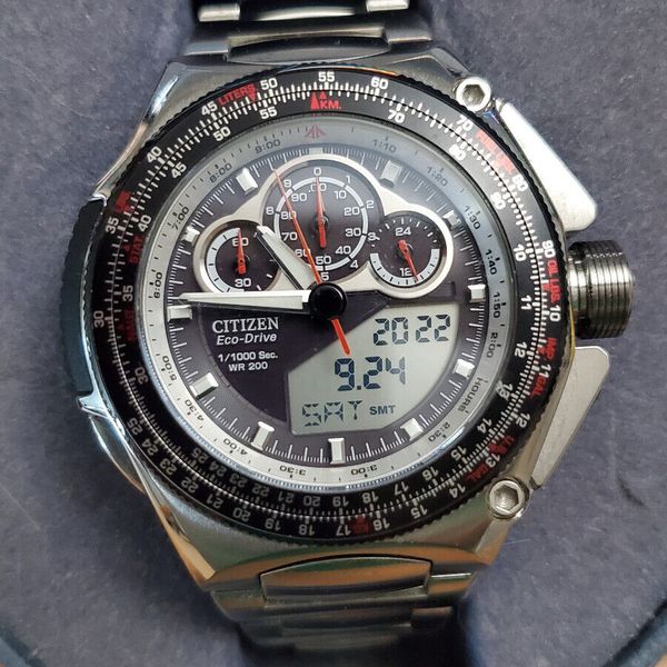 CITIZEN PROMASTER SST ECO DRIVE MENS 1/1000 SECOND CHRONOGRAPH U706 ...