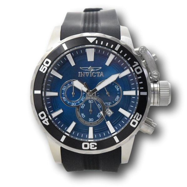 Invicta Corduba Men's 52mm Sapphire Blue Dial Silicone Chronograph ...