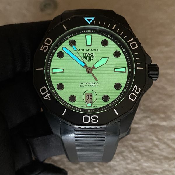 Tag Heuer Aquaracer Night Diver WBP201D Automatic Luminous Dial Watch ...