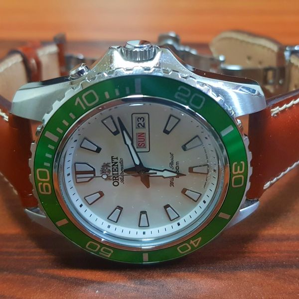 FS: Orient Mako XL Green Bezel, White Dial | WatchCharts Marketplace