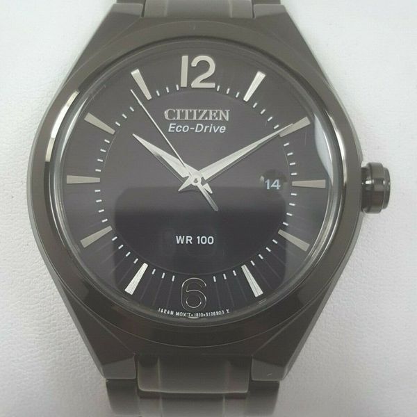 Citizen Eco-Drive Black Ion Plated Stainless Steel Men's Watch J810 ...