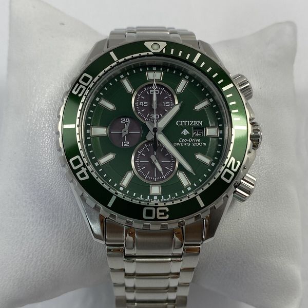 Citizen Promaster Eco-Drive Green Dial Stainless Steel Mens Watch CA0820-50X | WatchCharts ...