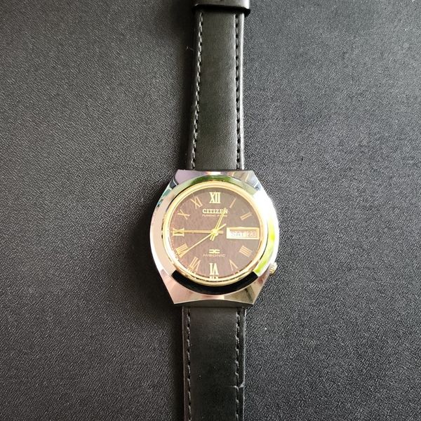 1974 Citizen Hisonic Tuning Fork watch Red Weave dial 3702A Lic ...