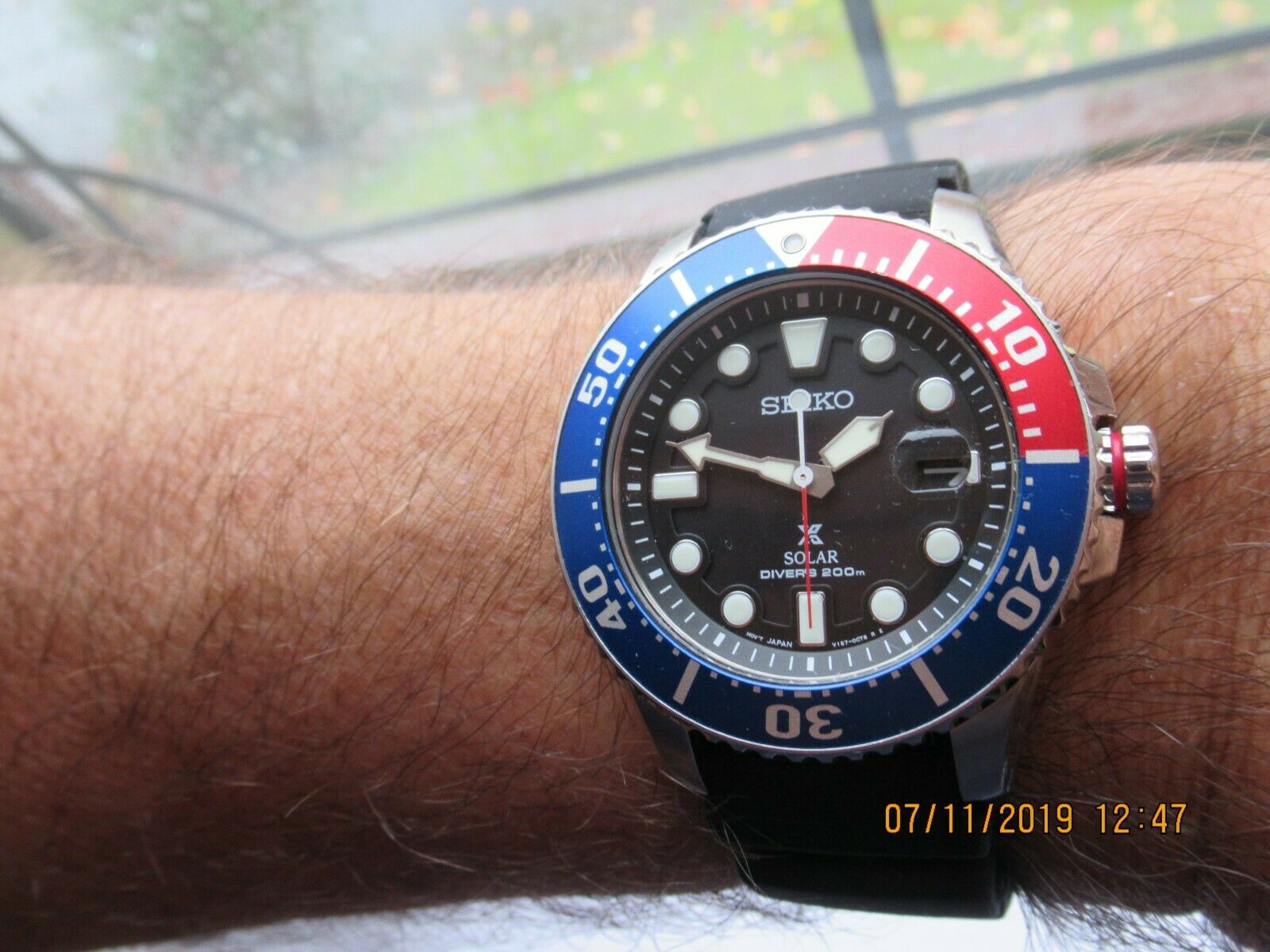 Seiko Pepsi Bezel Diver's 200M SNE439P1 Prospex Solar Powered Men's ...