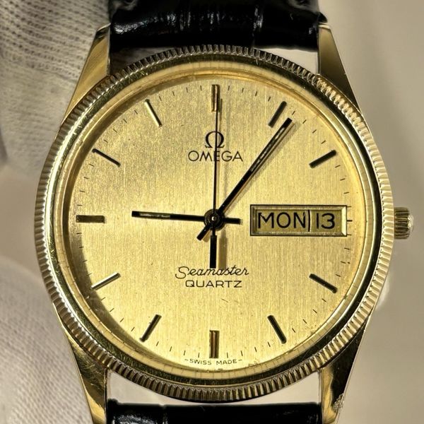 OMEGA Seamaster Vintage 1980â s Menâ s Quartz Day Date Dress Watch ...