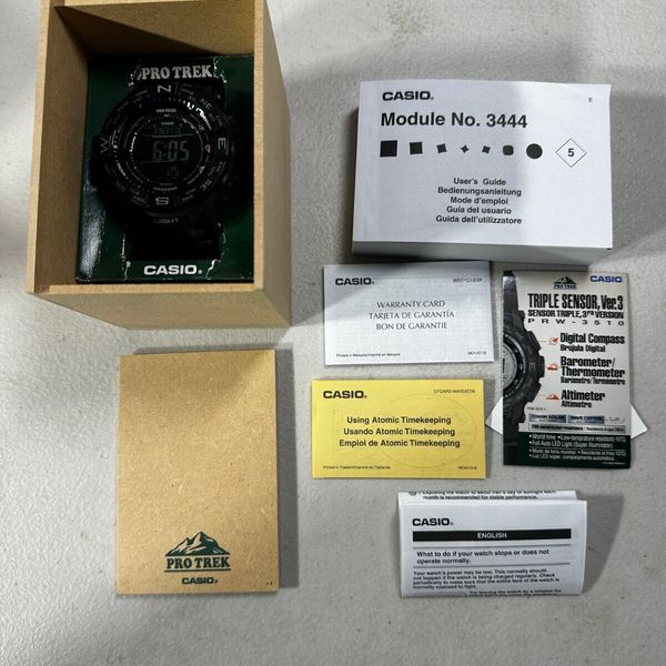 Casio Pro Trek Men's Tough Solar Atomic Time 47mm PRW-3510Y-8 USED ...