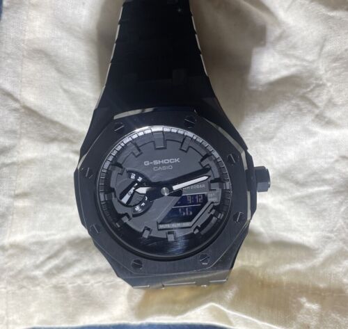 Custom Casio G-Shock GA-2100, CasiOak, Black/Black, AP Gen 5 Mod Mens ...