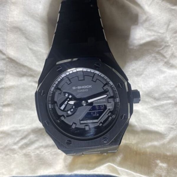 Custom Casio G-Shock GA-2100, CasiOak, Black/Black, AP Gen 5 Mod Mens ...