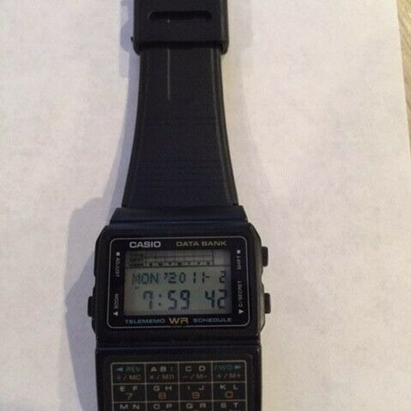 New CASIO DBC-61 Water Resistant Telememo Schedule Data Bank Digital ...