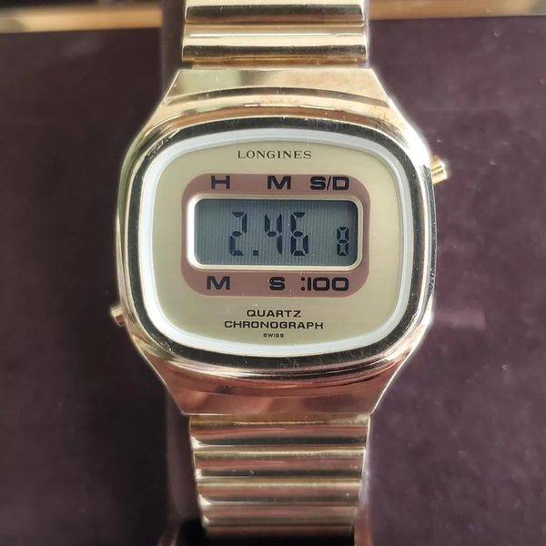 [WTS] Vintage Longines Gold Electroplated Quartz Chronograph Swiss ...