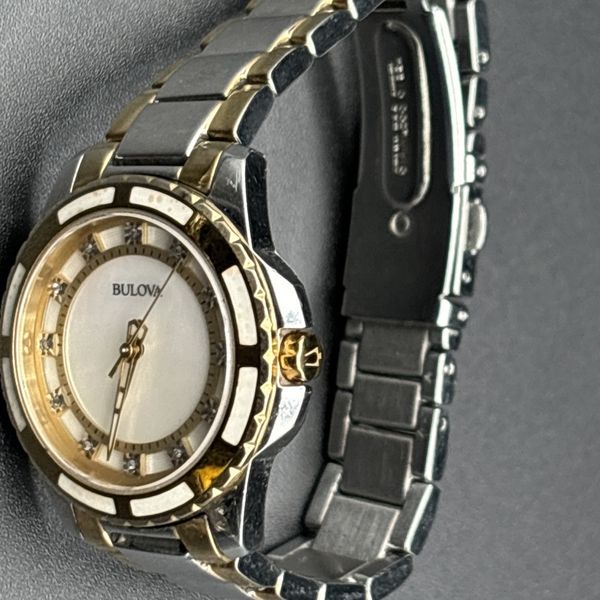 Bulova Ladies' Classic Diamond 3-Hand Quartz Stainless Steel Watch, 12 ...