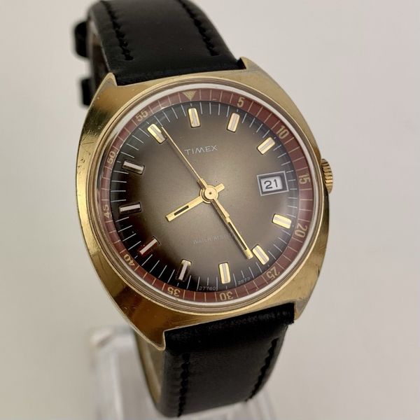 Vintage Timex Marlin Watch Mens Automatic Date 1973 Birth Year FumÃ ...