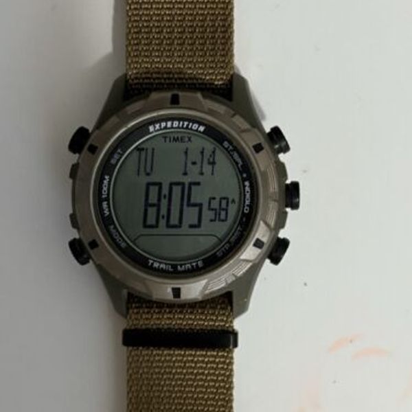 Timex Expedition Trail Series Watch Men Indiglo 42mm Digital New Band ...