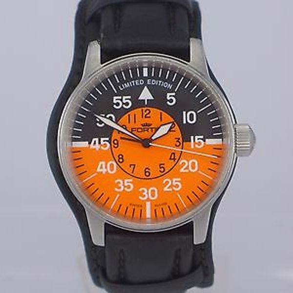 Swiss Fortis Flieger Cockpit manual wind SS pilot watch Limited 950 pcs ...