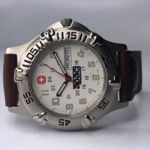 Vintage Wenger Swiss Army Watch SAK Design Swiss Made 096.0685 WR 100M ...