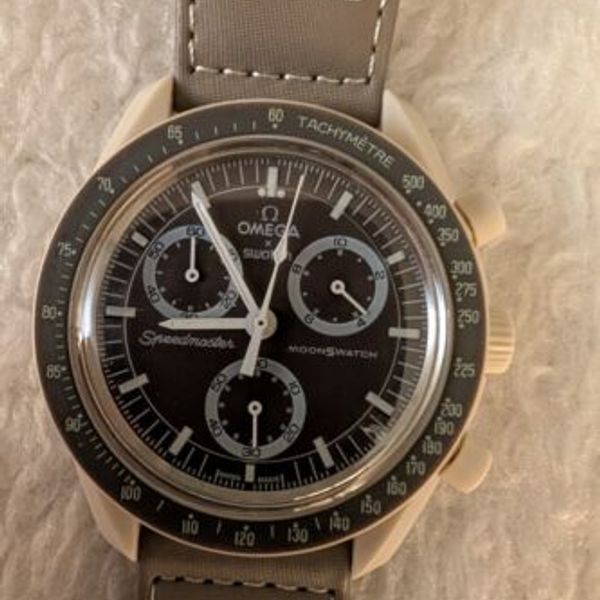 NEW Swatch x Omega Moonswatch Mission To Earth DESERT Watch - With Box ...