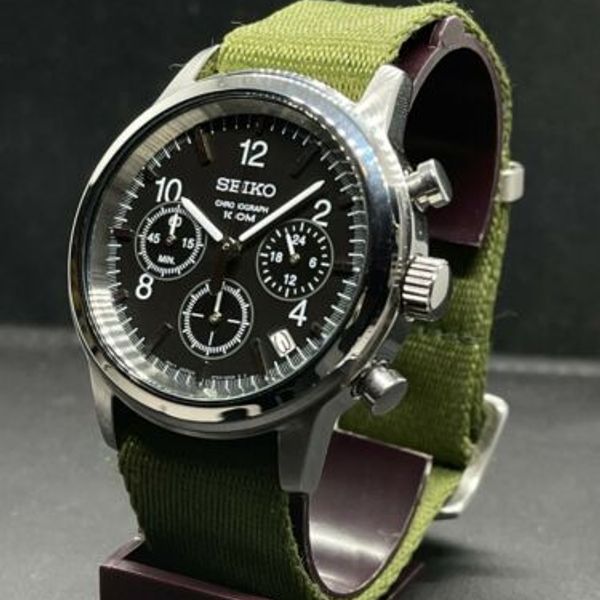 Seiko Mecha Quartz Military Style Chronograph 6T63-00A0 | WatchCharts ...