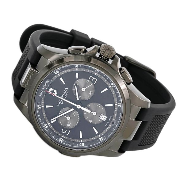 Victorinox Swiss Army 241731 Men's Night Vision Chronograph Black Strap ...