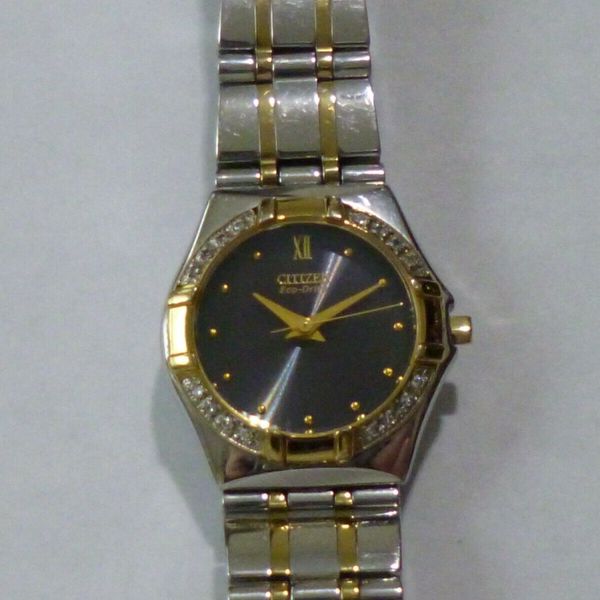 LADIES CITIZEN ECO-DRIVE DIAMOND WATCH EO3O EXCELLENT CONDITION ...