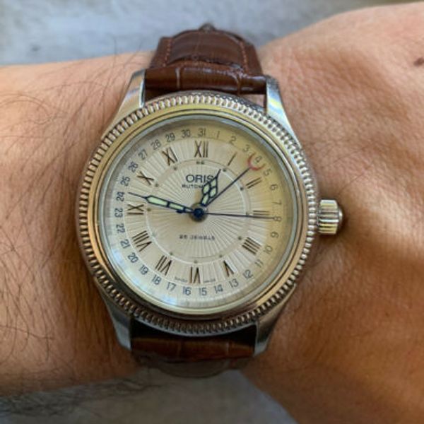 1996 Oris 7465B Pointer Date Automatic Watch - Roman Numerals Original ...