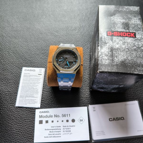 Casio G Shock Ga 2100 Custom Mod Stainless CasiOak Royal Oak Tiffany ...