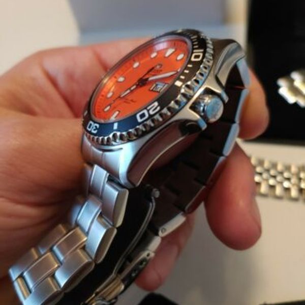 Orient Ray Raven II Orange Diver & Seiko SKX 009 BRACELET & Barton ...