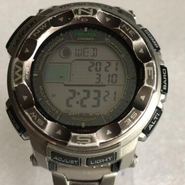 Casio Protrek PRW-2500T-7ER Titanium Wold Time Chrono Digital Sports ...