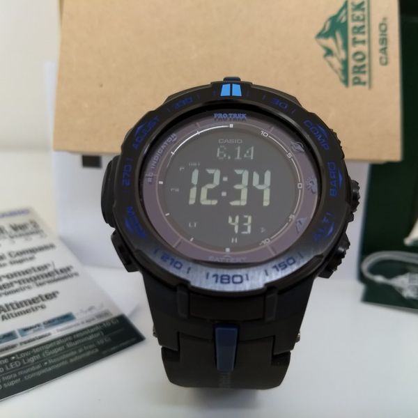 FS -- Casio Pro-Trek PRW-3100Y-1 Digital ABC Watch with STN Negative ...