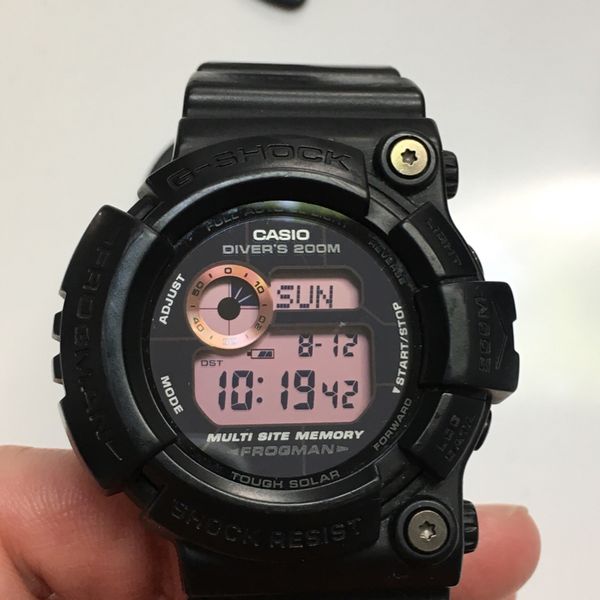 SOLD . Casio G-Shock Frogman GW-200MS military solar - extra straps ...