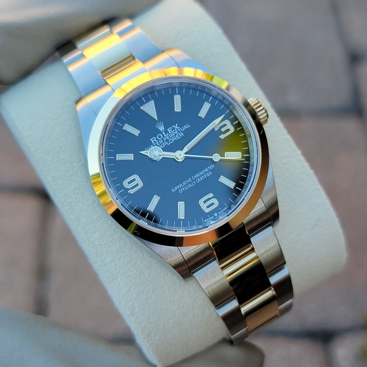 Fs:new 2021 Rolex Explorer 36mm 124273 Black Two Tone