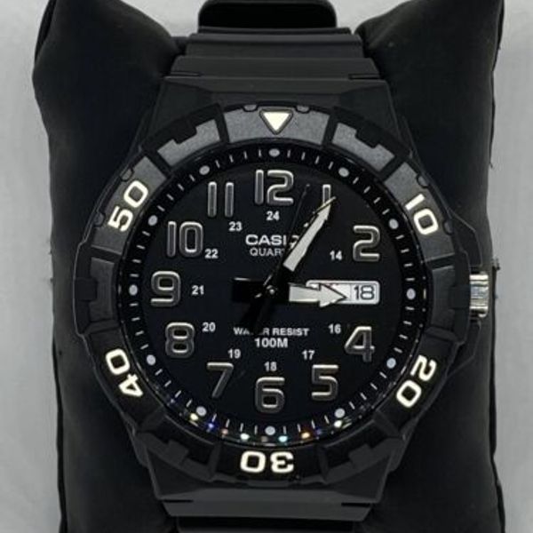 Casio MRW210H-1AV Men's Black Resin Strap Analog Dial Quartz Wrist ...