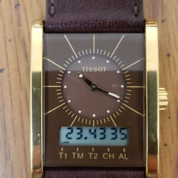 TISSOT 1980's TWO TIMER D377 ANALOG/DIGITAL SWISS WATCH | WatchCharts ...