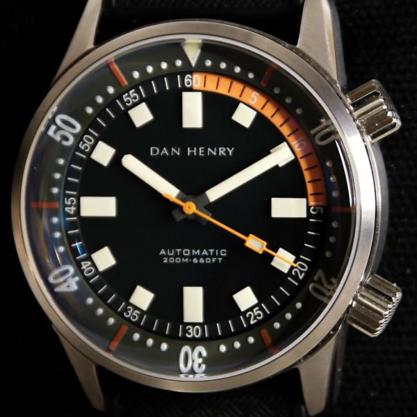 Dan Henry 1970 Automatic Diver Watch, 40mm, No Date | WatchCharts
