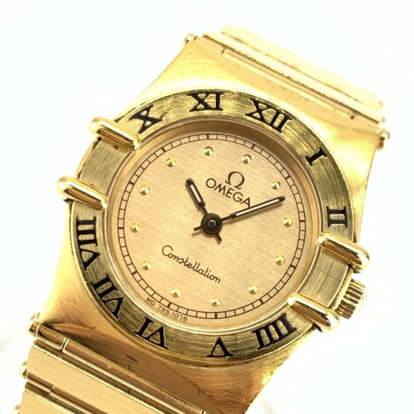OMEGA Omega 5313 Constellation Mini Ladies Quartz Watch Gold GP Roman ...