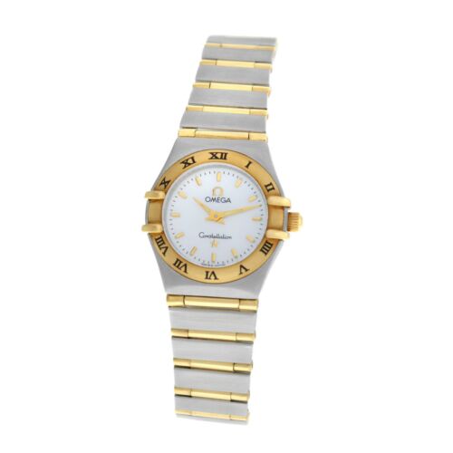Lades Omega Constellation 795.1203 Full Bar 18K Gold 22MM MOP Quartz ...