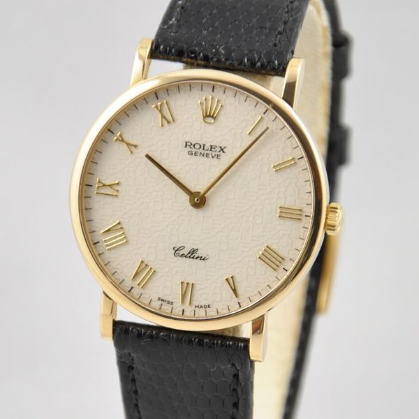 FS: Rolex Cellini 5112 Solid 18k Yellow Gold Roman Numeral Jubilee Dial ...