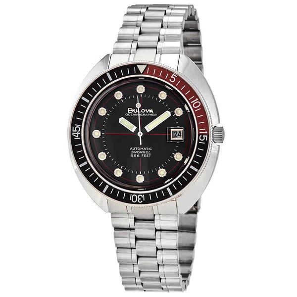 BULOVA 98B320 Oceanographer "Devil Diver" Automatic Black Dial Watch ...
