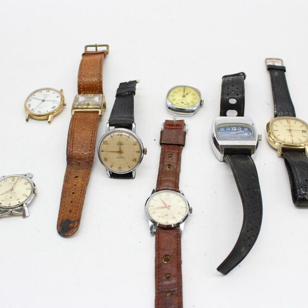 F x8 Vintage Gents Manual Wind Wristwatches Inc Kered, Rotary, Sekonda ...