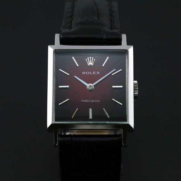 ROLEX Women's Precision 2611 Hand-Winding Red Gradation Dial Serviced ...