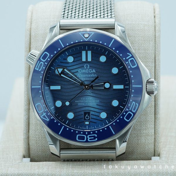 FSOT:MINT Omega SEAMASTER DIVER 300M SUMMER BLUE MESH BRACELET 2025 ...
