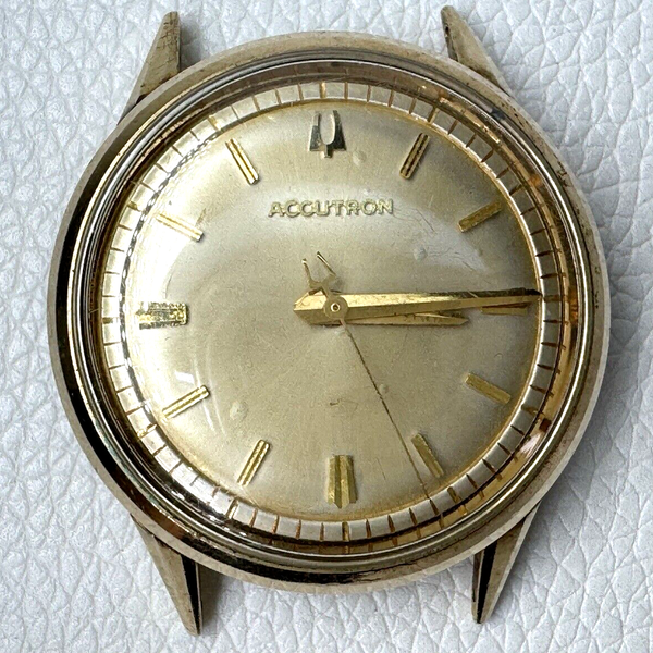 Vintage Accutron Watch Wristwatch M9 10k Gold Filled Men's Clean ...
