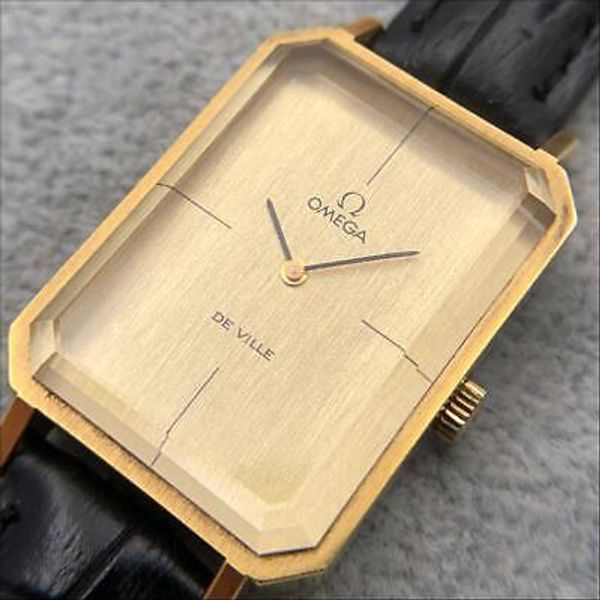 Omega Rectangular Deville Men's Manual Winding Cal.625 Cal.164 Used ...