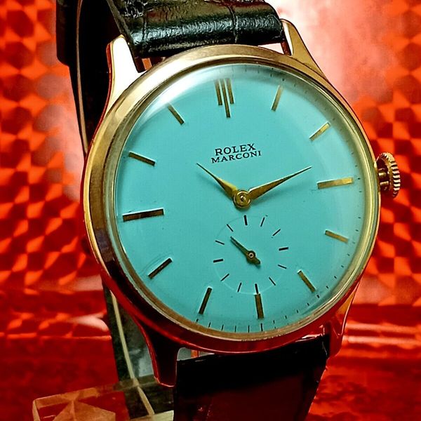 VINTAGE ROLEX MARCONI HAND WINDING NiCE TONE DIAL 1950 WRISTWATCH ...