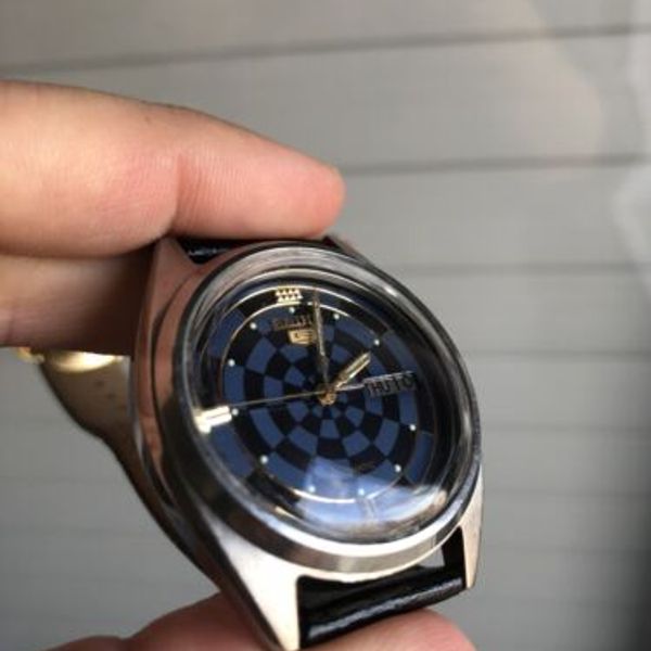 seiko 5 automatic “chess” blue dial | WatchCharts Marketplace