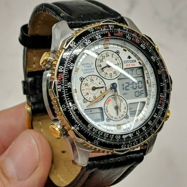 1981 Citizen Navihawk C300-E80079 Watch for Men, White Gold Vintage for ...