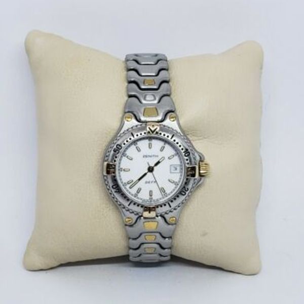 ZENITH DEFY 59.2000.267 Date Ladies Watch 7-Jewels Quartz 200M Two-Tone ...