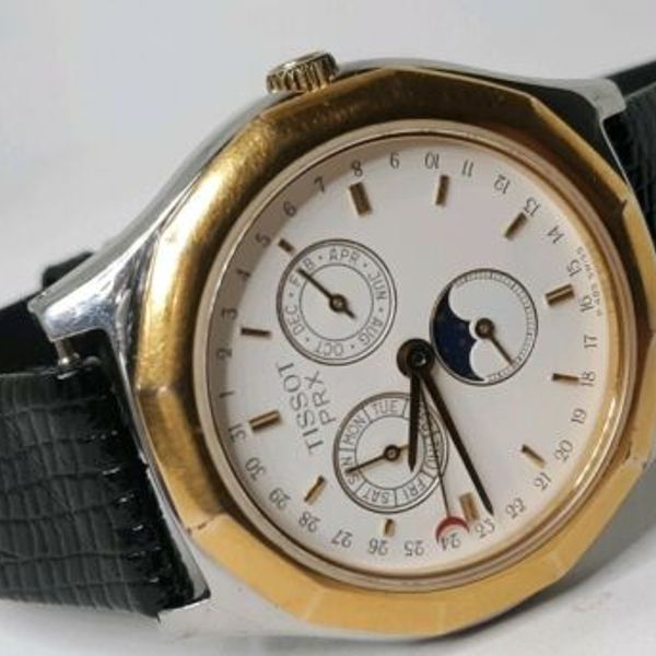 Vintage Tissot Nostalgiac PRX P385 485 SUN Moon Stars Elaborate Men’s ...